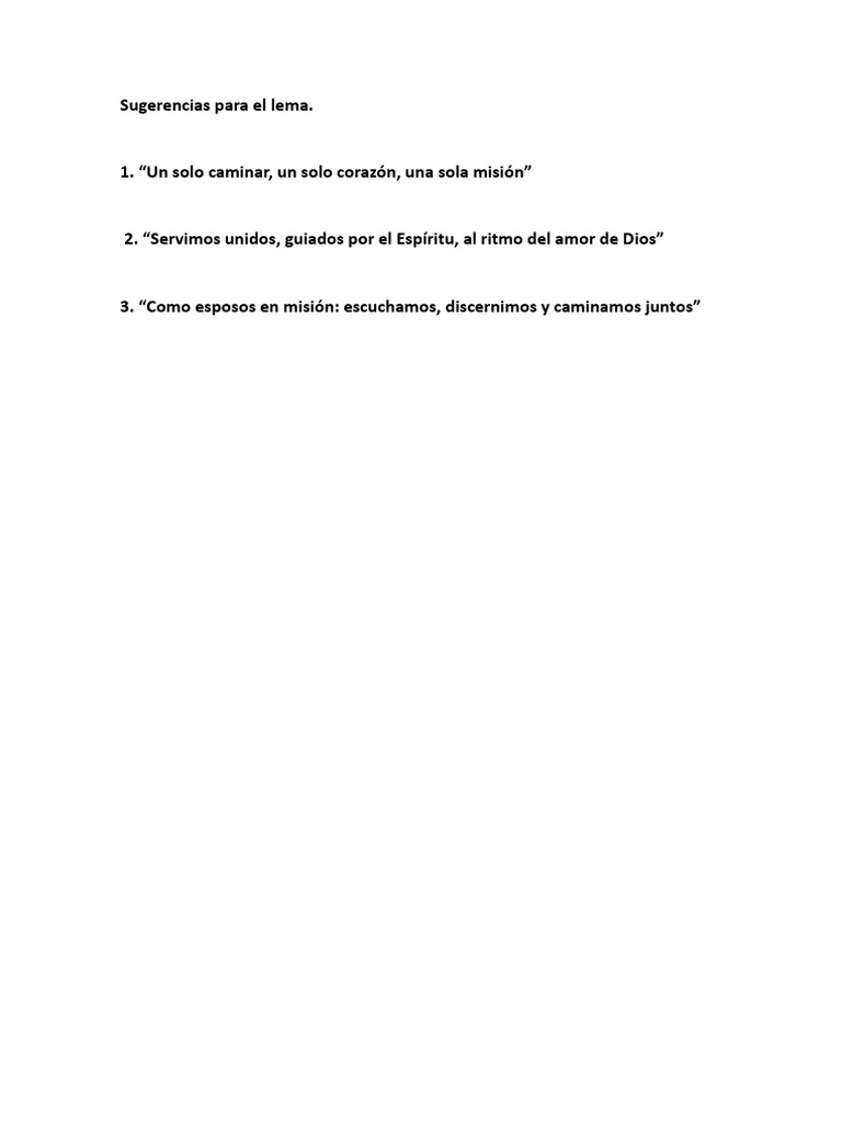 Sugerencias para El Lema | PDF