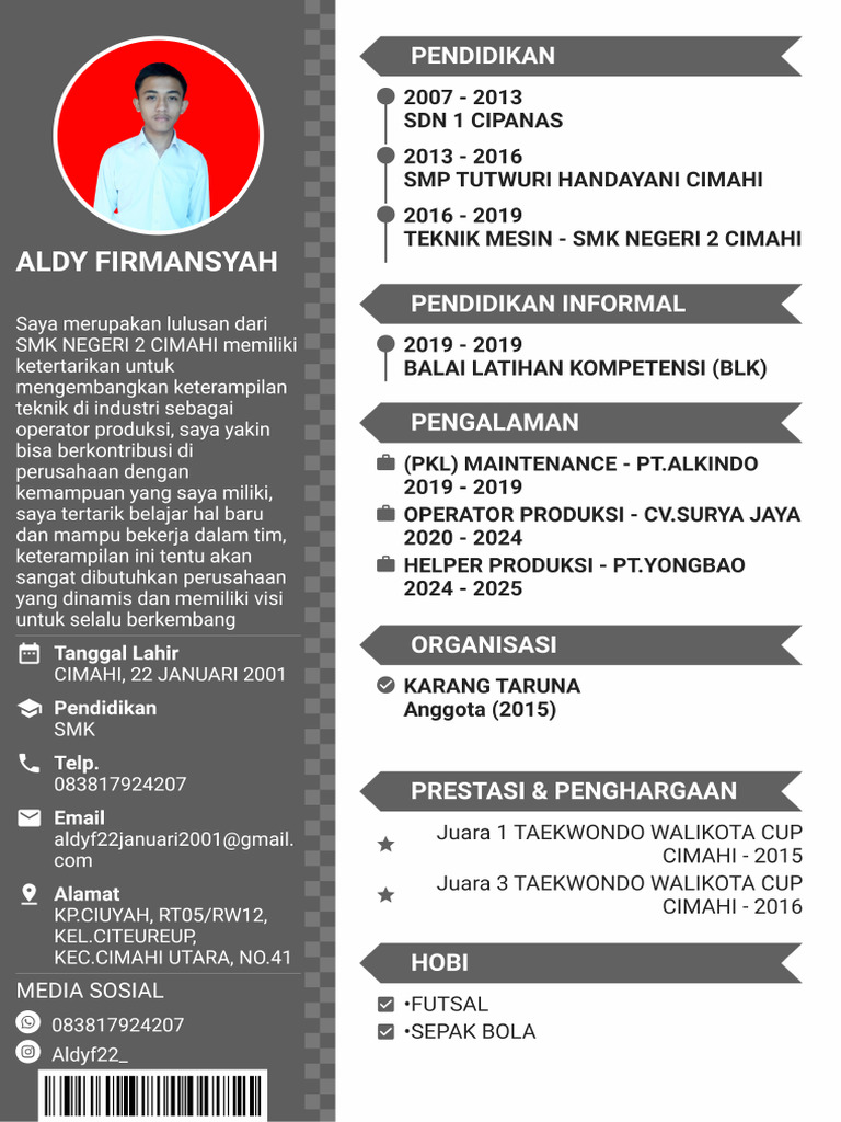 (CV) Aldy Firmansyah | PDF