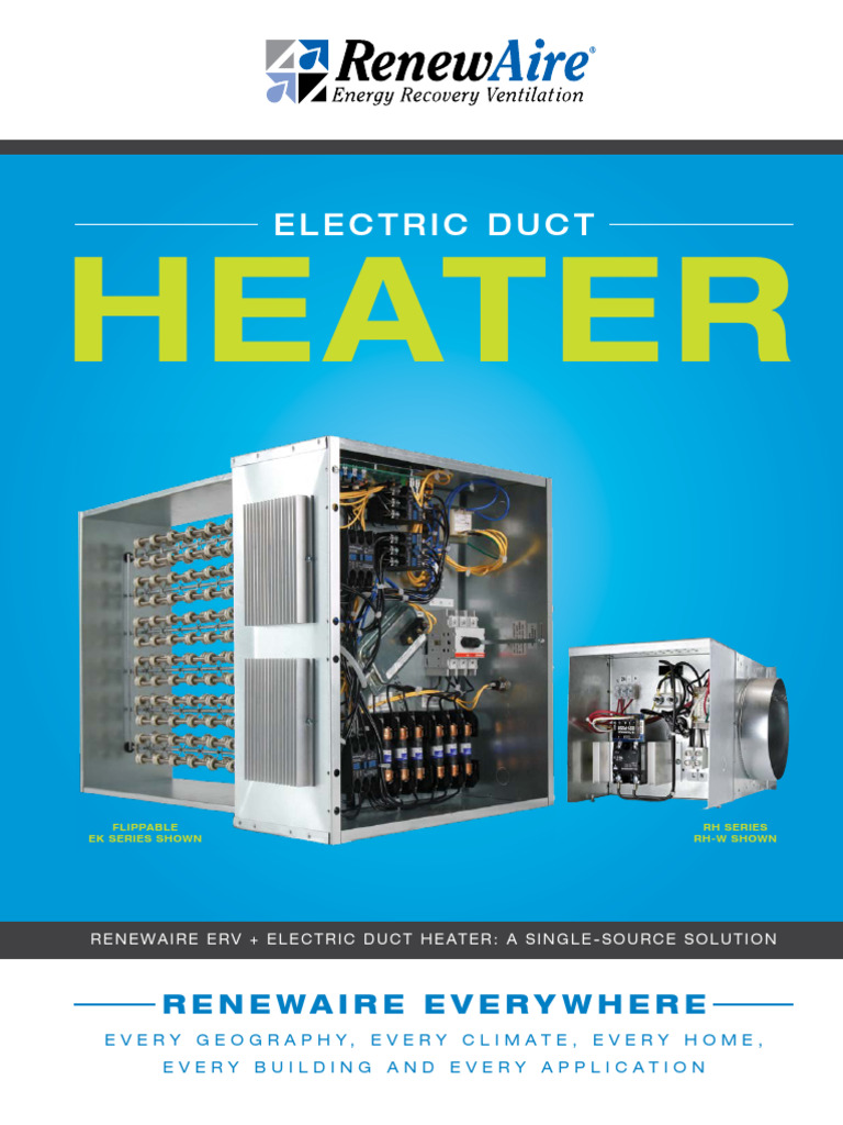 LIT 069 03 Electric Duct Heater Web | PDF | Thermostat | Duct (Flow)
