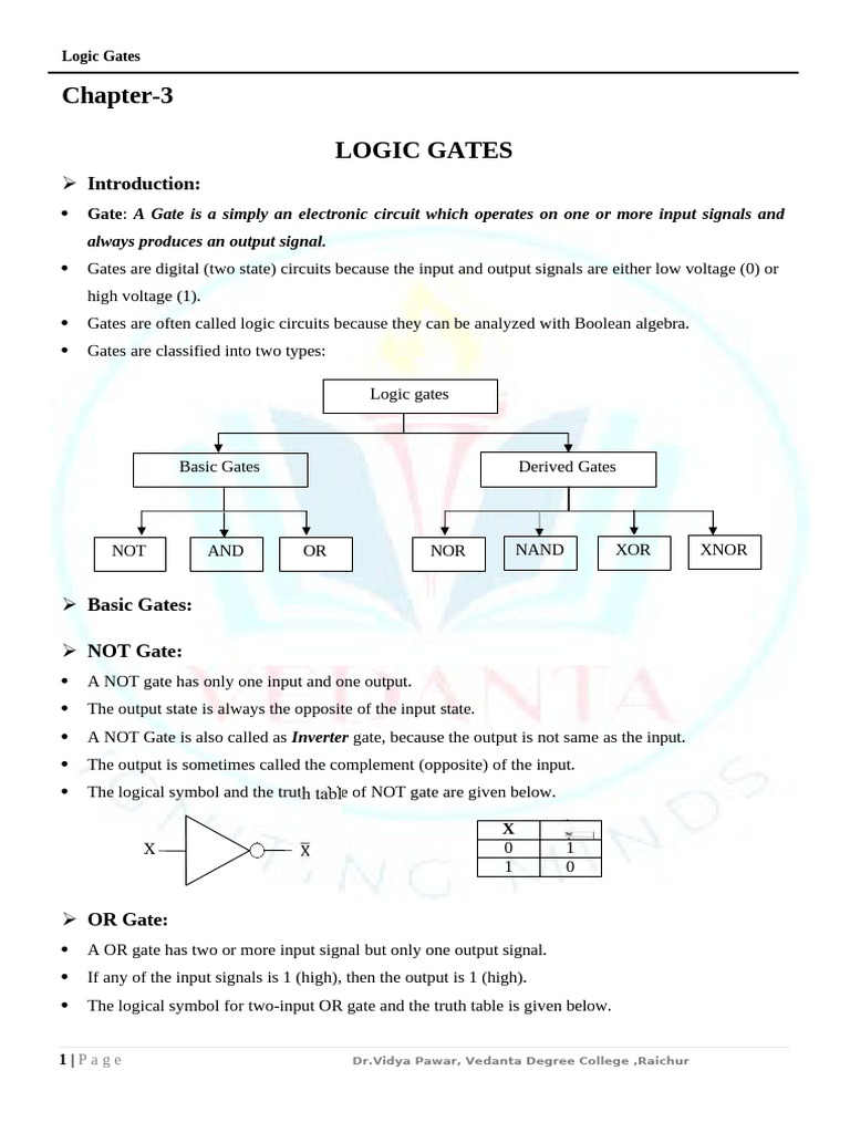 Chapter 3 Logic Gates | PDF | Logic Gate | Computer Engineering