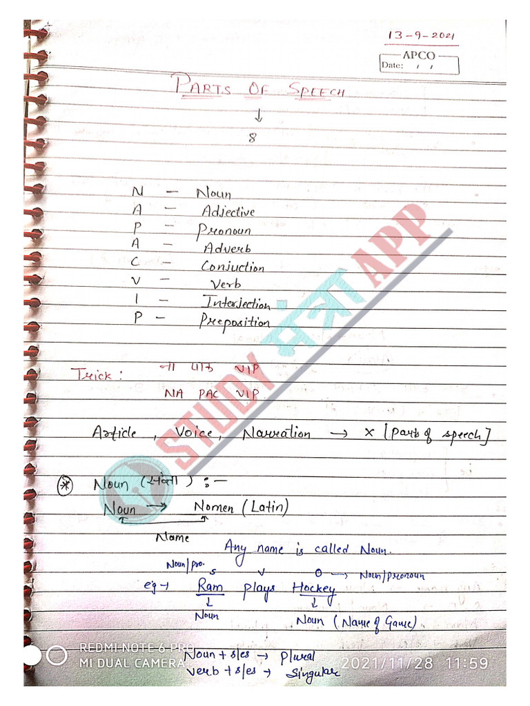 English Class Notes | PDF