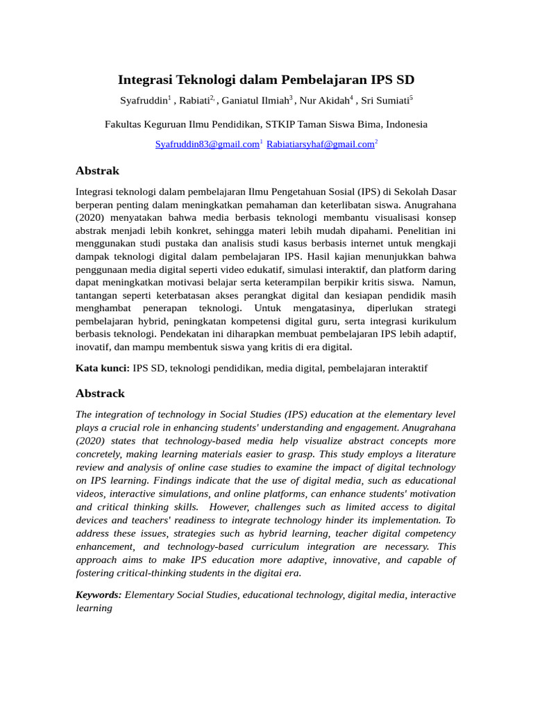 LoA Syafruddin, Rabiati, Ganiatul Ilmiah, Nur Akidah, Sri Sumiati. | PDF