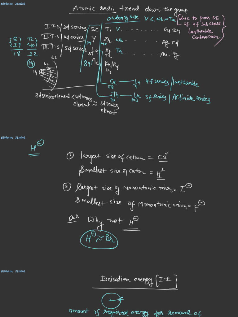 Periodic Table - L-05 (Class Notes) NJ - 247 | PDF