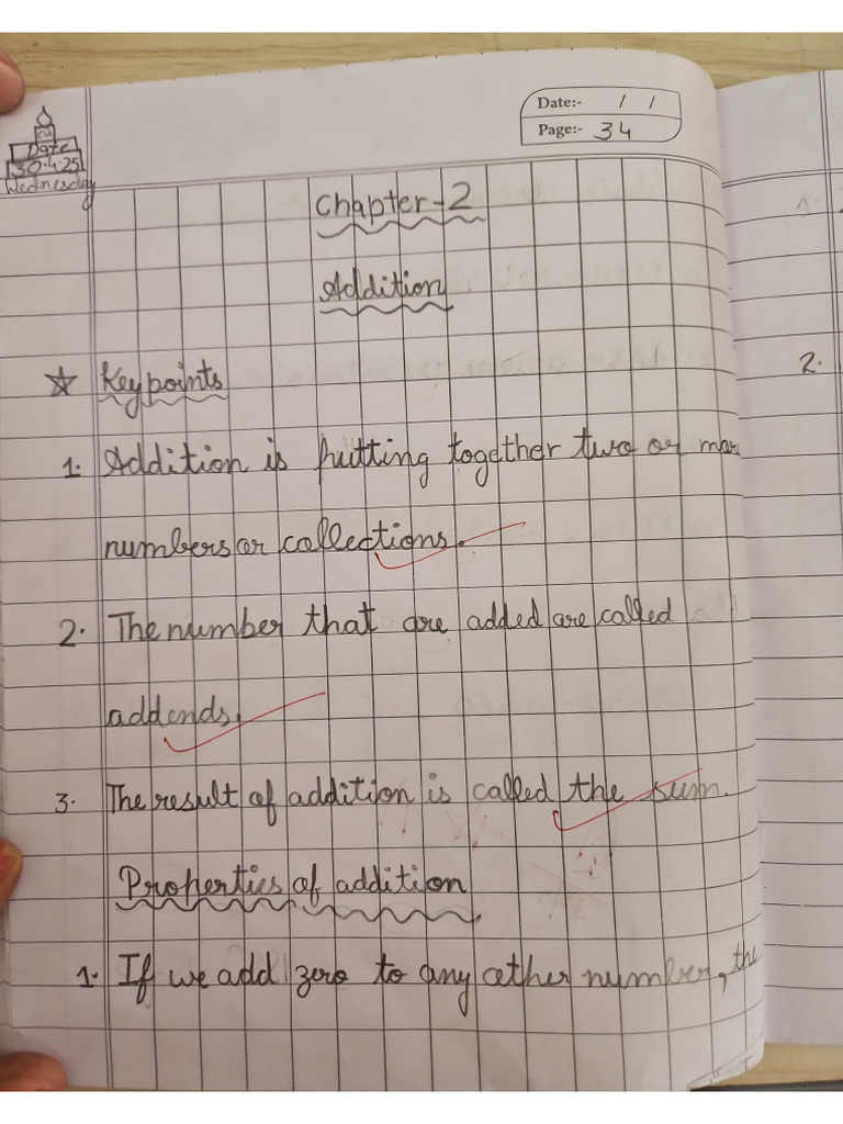 Chapter 2 Addition Class Work T | PDF