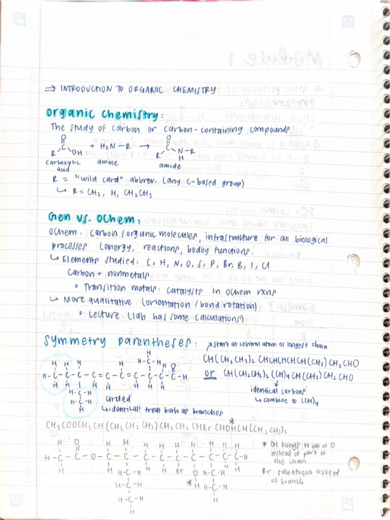 INTRO To Organic Chemistry Notes | PDF