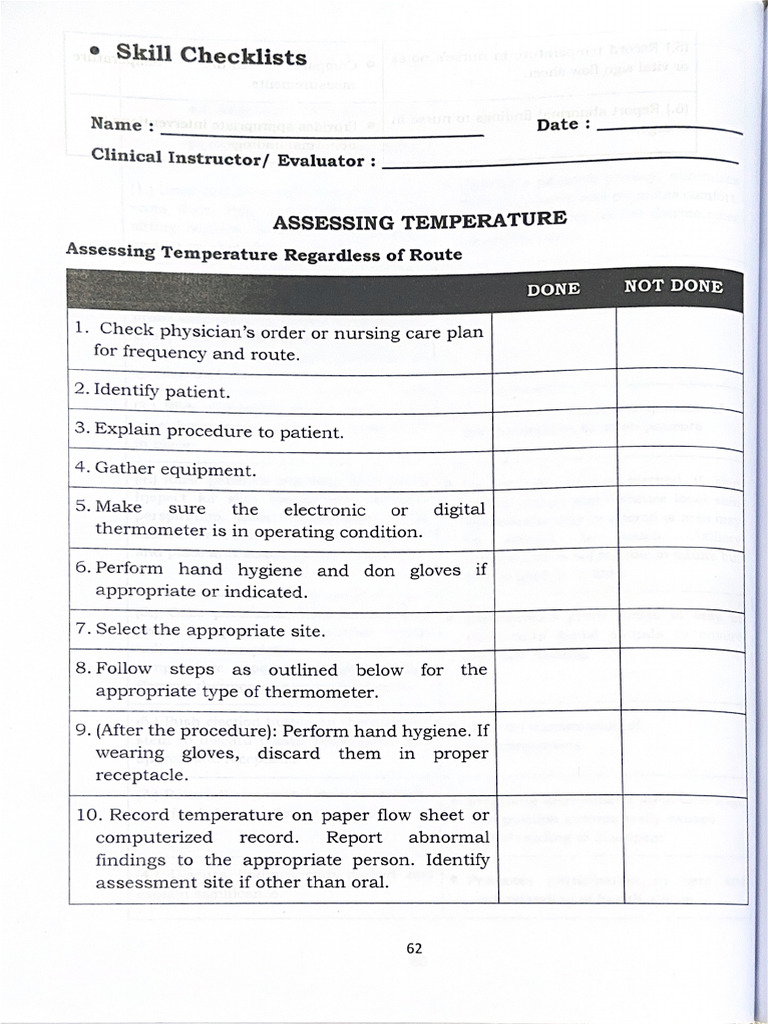 Assessing Axillary Temperature | PDF