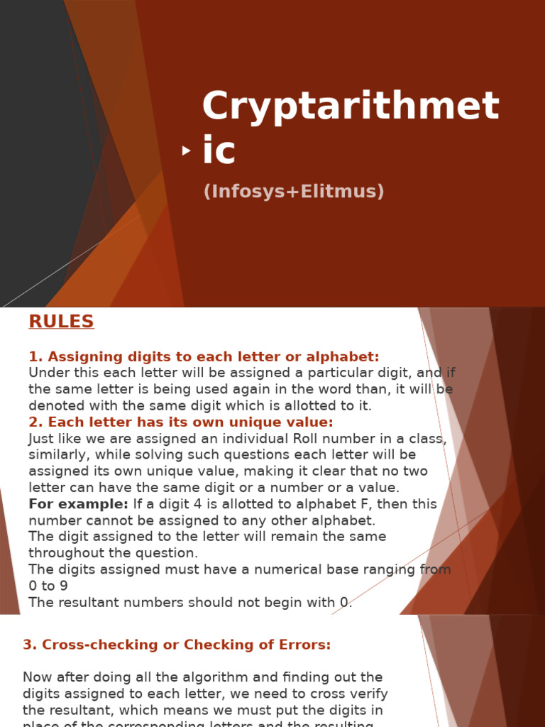 Cryptarithmetic New | PDF | Numbers | Mathematics