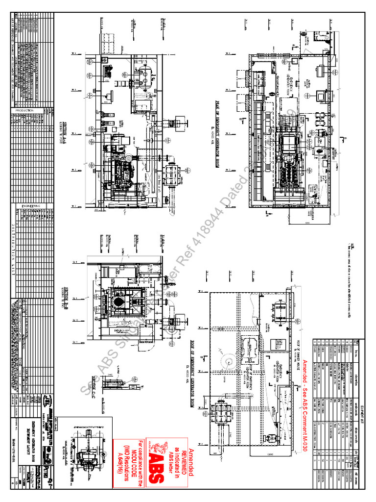 M409-171-0101 Emegency Generator Room Equip Layout | PDF
