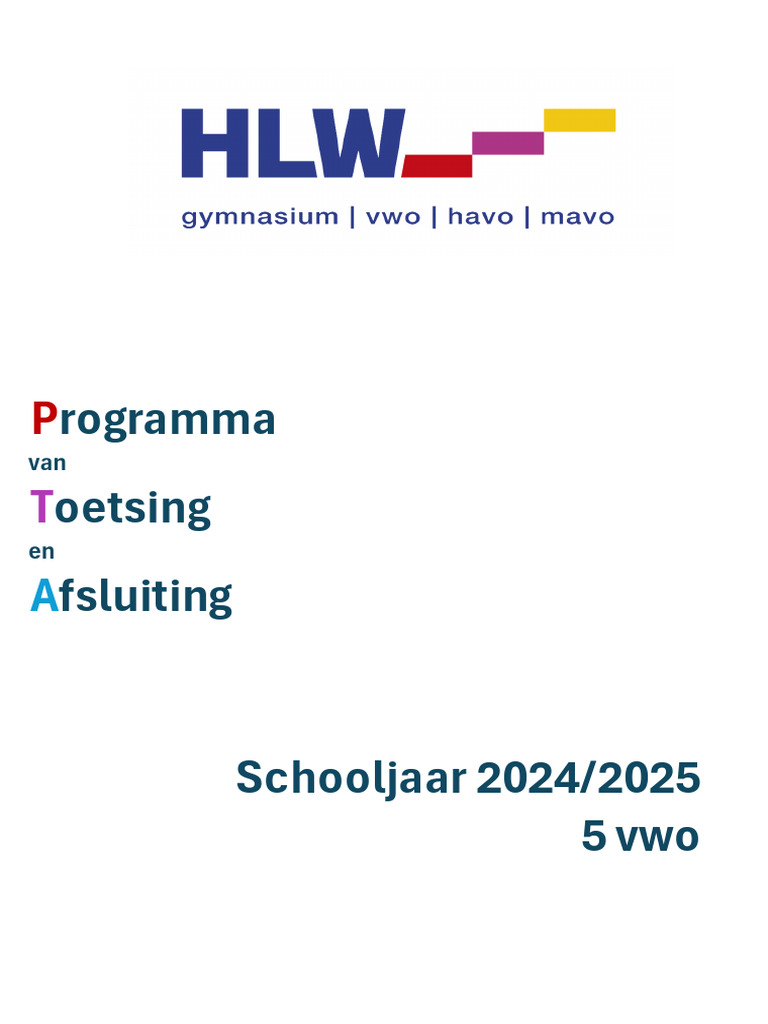 PTA 5 Vwo | PDF