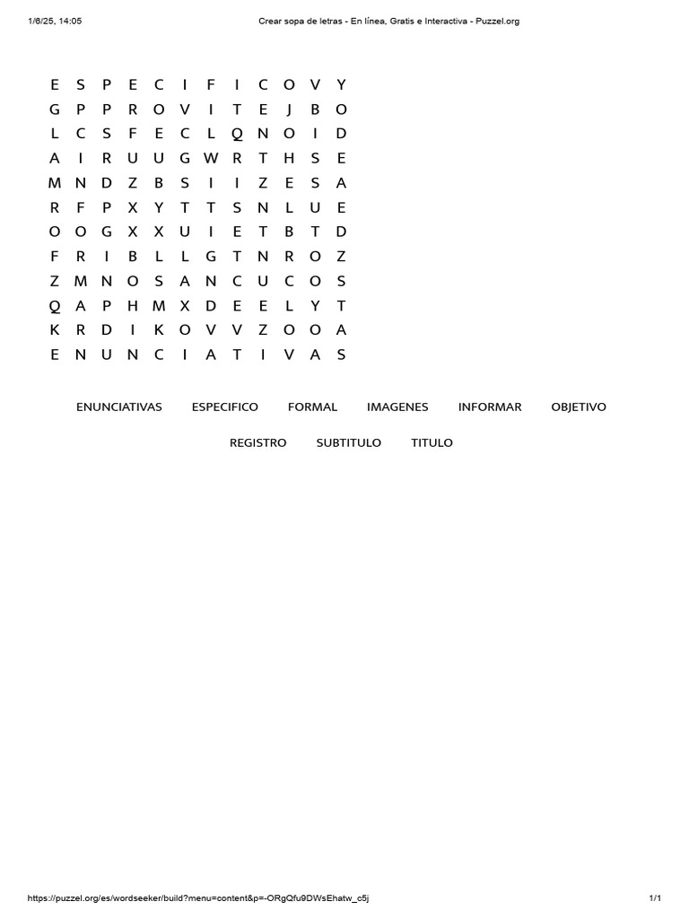 Sopa de Letras: Textos Expositivos | PDF