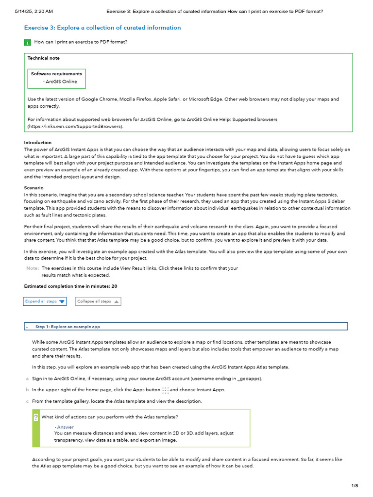 Explore ArcGIS Instant Apps Atlas Template | PDF | Arc Gis | Copyright