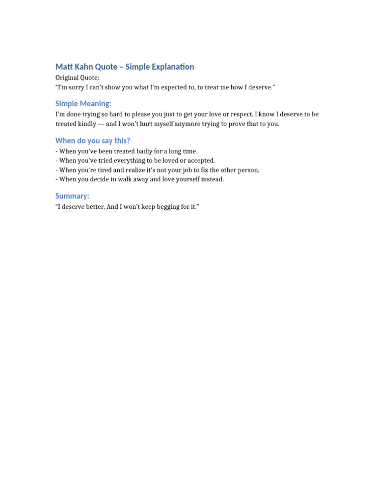Matt Kahn Quote Explanation | PDF