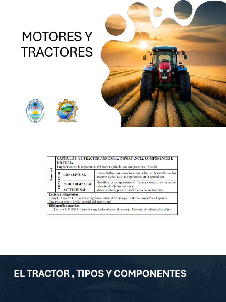 Semana 01 y 02 Motores y Tractores | PDF | Motores | Tractor