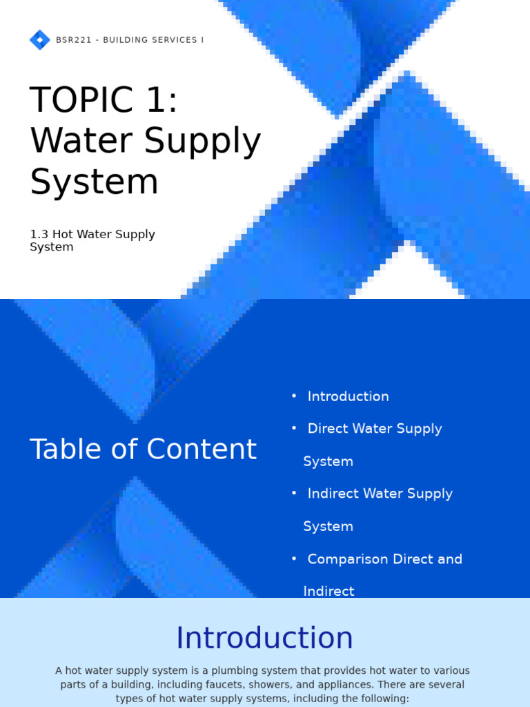 1.3 Hot Water Supply System | PDF | Water Heating | Heat Pump