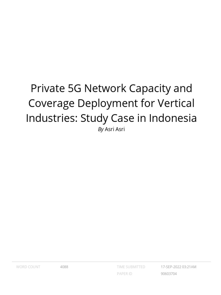 Similarity Turnitin Private 5G Network Capacity and Coverage Deploymen | PDF | Electrical ...