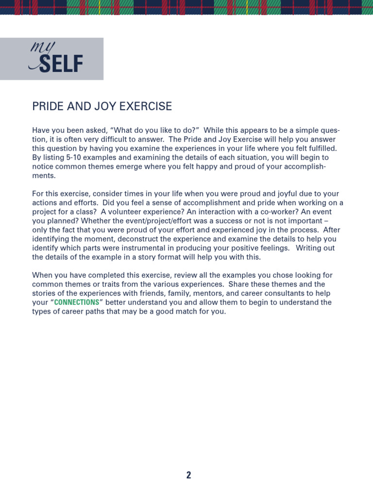 Pride and Joy Exercise | PDF | Pride | Cognition