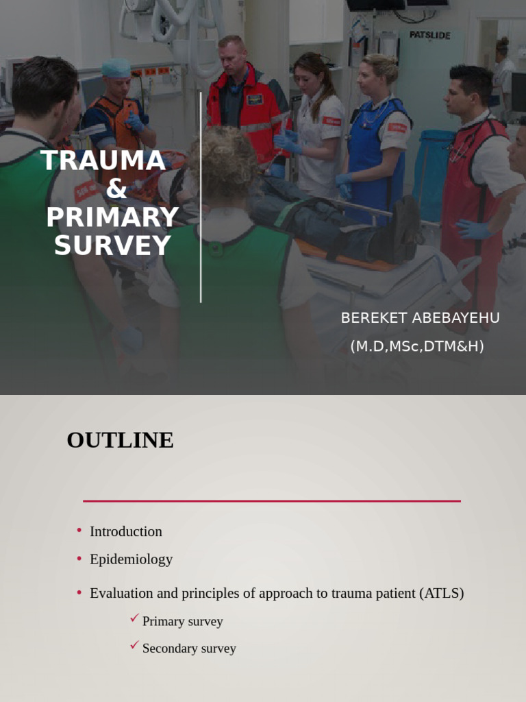 1.trauma & Primary Survey | PDF | Shock (Circulatory) | Major Trauma