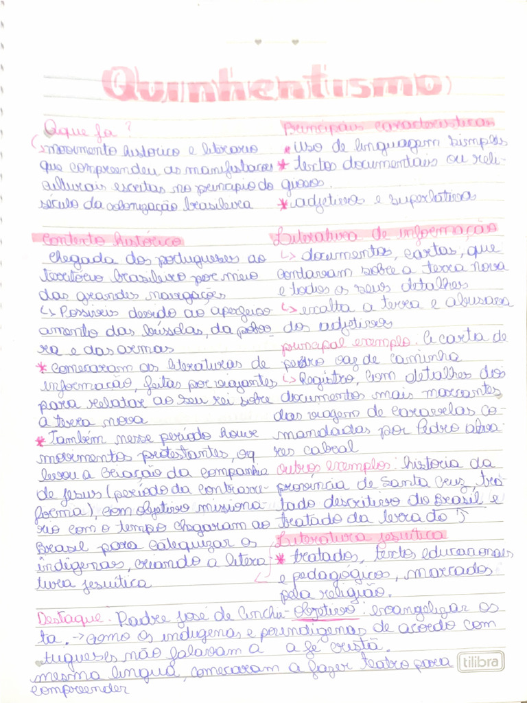 Quinhentismo Resumo | PDF