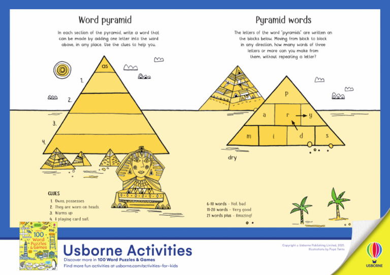 Word Pyramid Activity Sheet | PDF