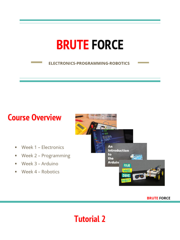 4in1 Robotics Tutorial 2 V2 2022 | PDF | Electricity | Electrical ...