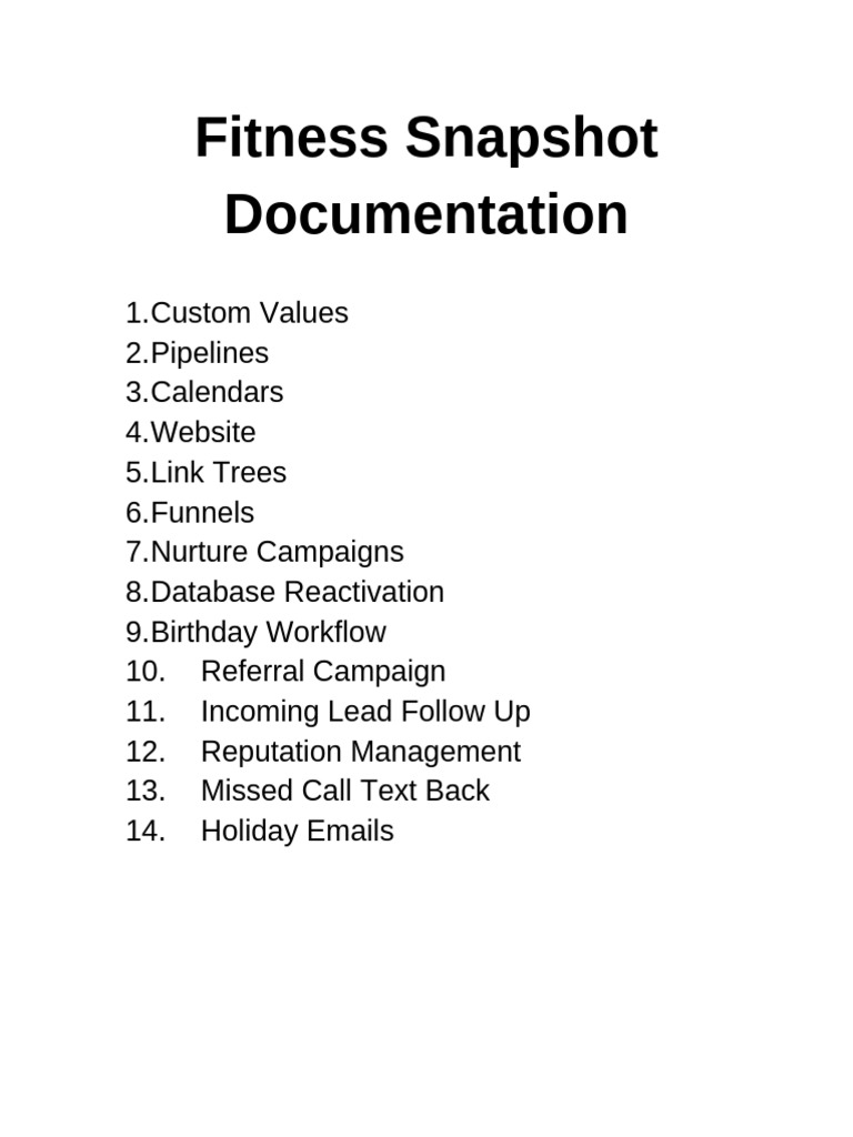 Fitness Snapshot Documentation | PDF | Brand