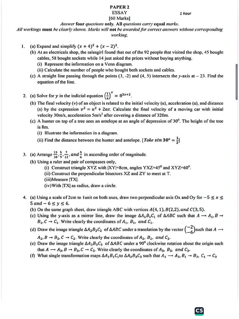 Maths. Passco | PDF