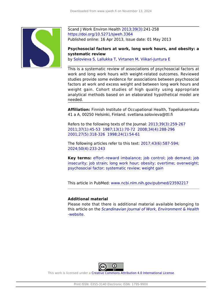 241 - 258 - Solovieva 2 | PDF | Obesity