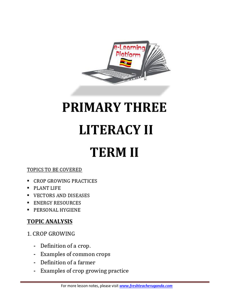 Primary Three Literacy II Curriculum Guide | PDF | Mosquito | Root