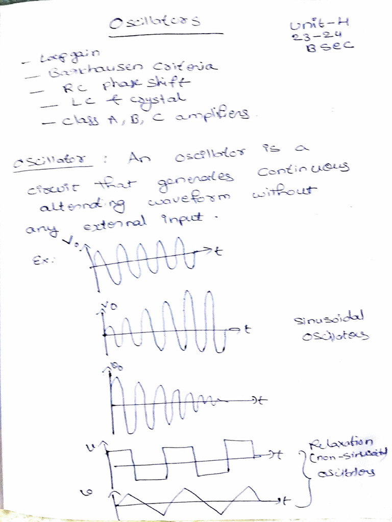 Oscillator Phase Shift Analysis | PDF