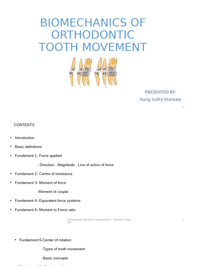 Controlled vs Uncontrolled Tipping in Orthodontics | PDF | Force ...