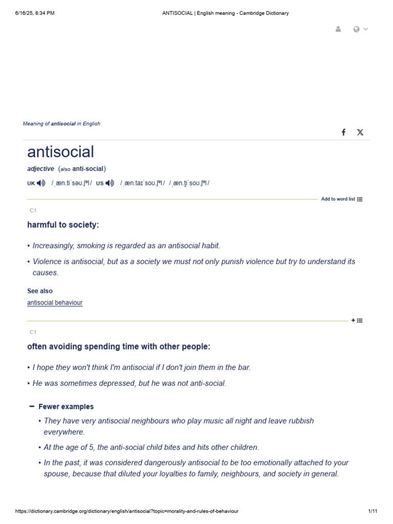 Understanding Antisocial Behavior | PDF | Anti Social Behaviour ...
