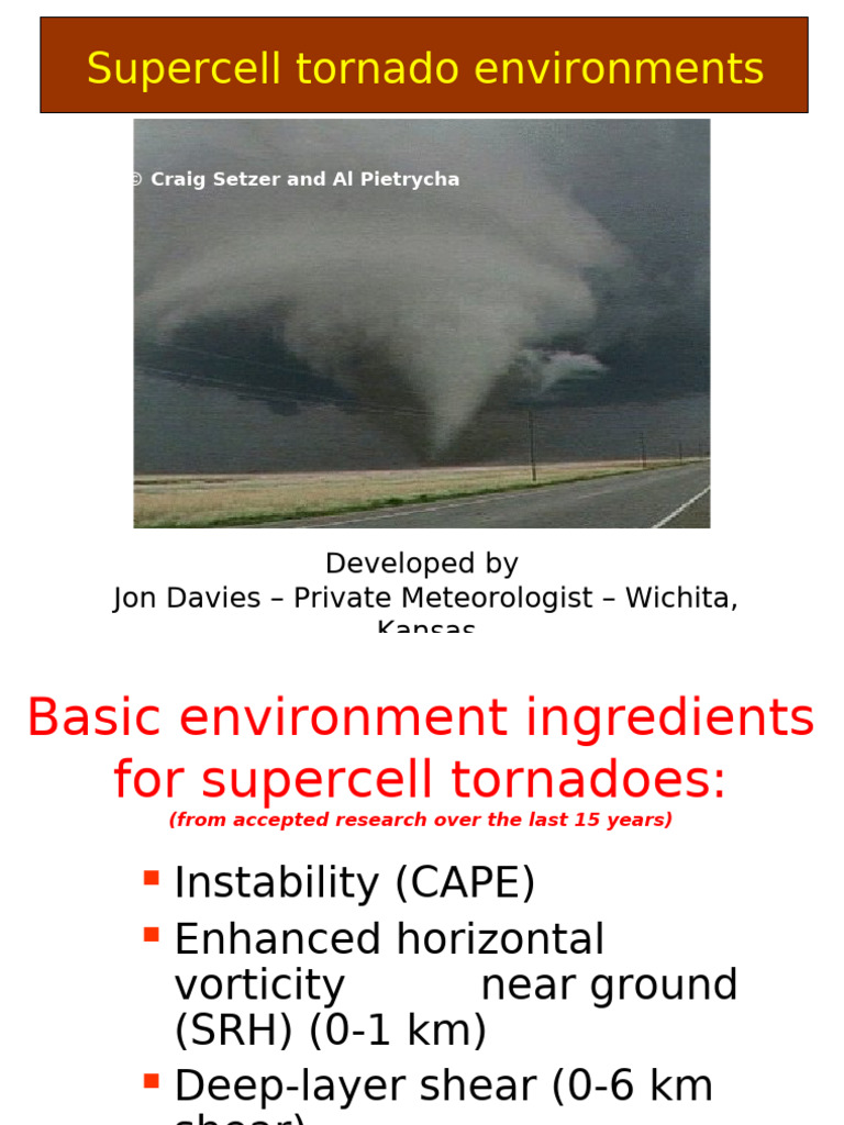 Supercell Environments Davies 2007 | PDF | Tornadoes | Earth Phenomena