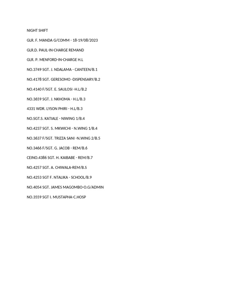 Night Shift-Wps Office | PDF