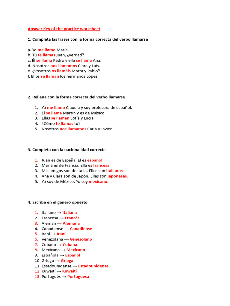 Answer Key Of The Practice Worksheet Pdf