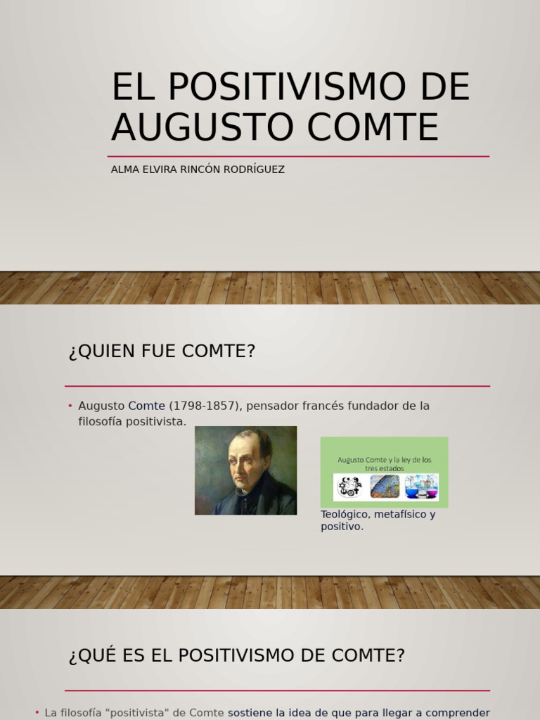 El Positivismo de Augusto Comte | PDF