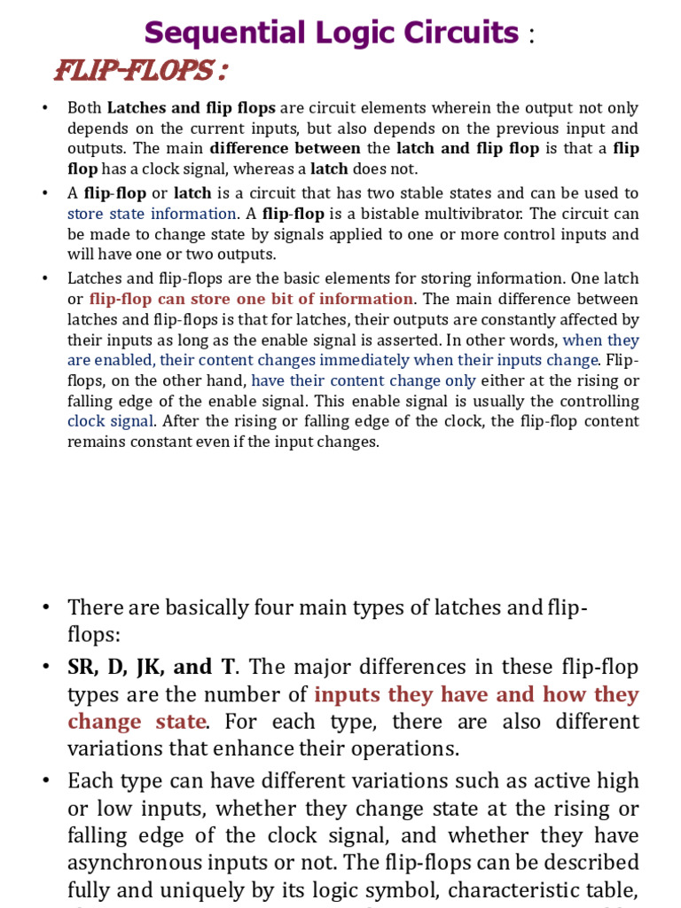Sequential Logic Circuit | PDF | Logic Gate | Computer Engineering