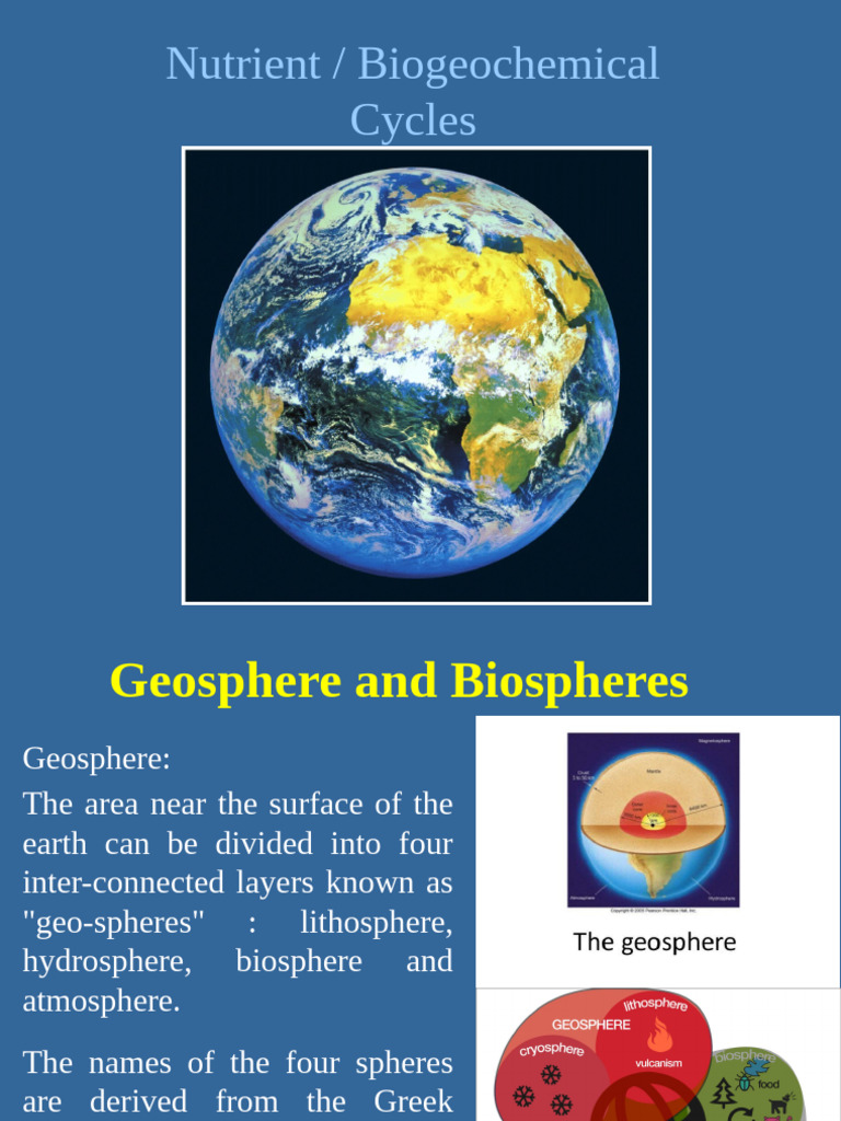 Biogeochemical Cycle - Final - PPTX Version 1 | PDF | Water Cycle ...
