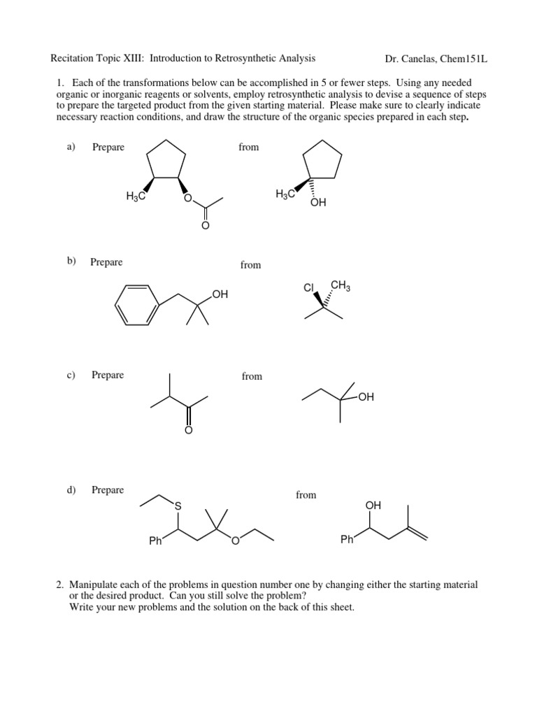 Topic XIII Multi-Step Synthesis Practice | PDF