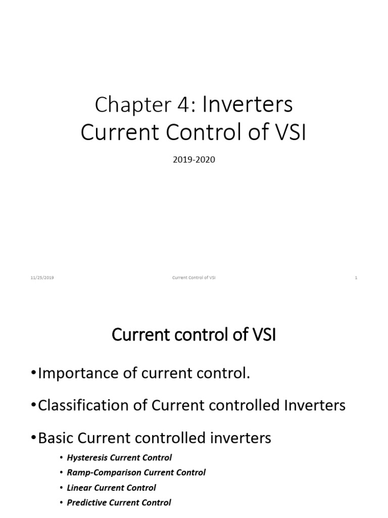 Current Controlled Inverters | PDF | Power Inverter | Electrical Engineering