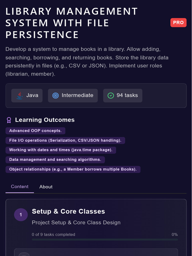 Library Management System With File Persistence - ProjectAI | PDF ...