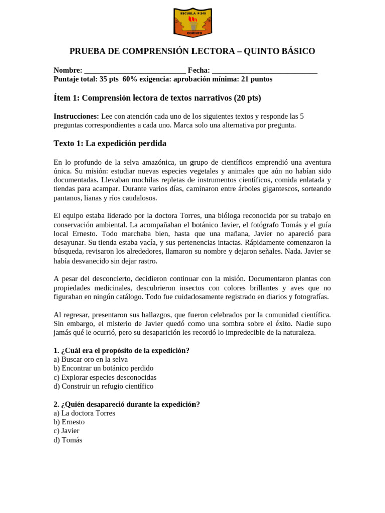 Prueba Quinto Poesia | PDF | Metáfora | Poesía