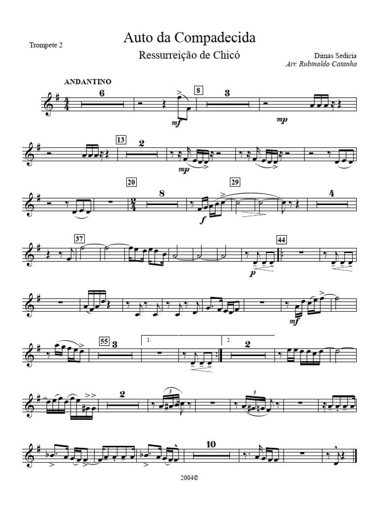 Auto Da Compadecida Chicó 3 - Trumpet in BB 2 | PDF