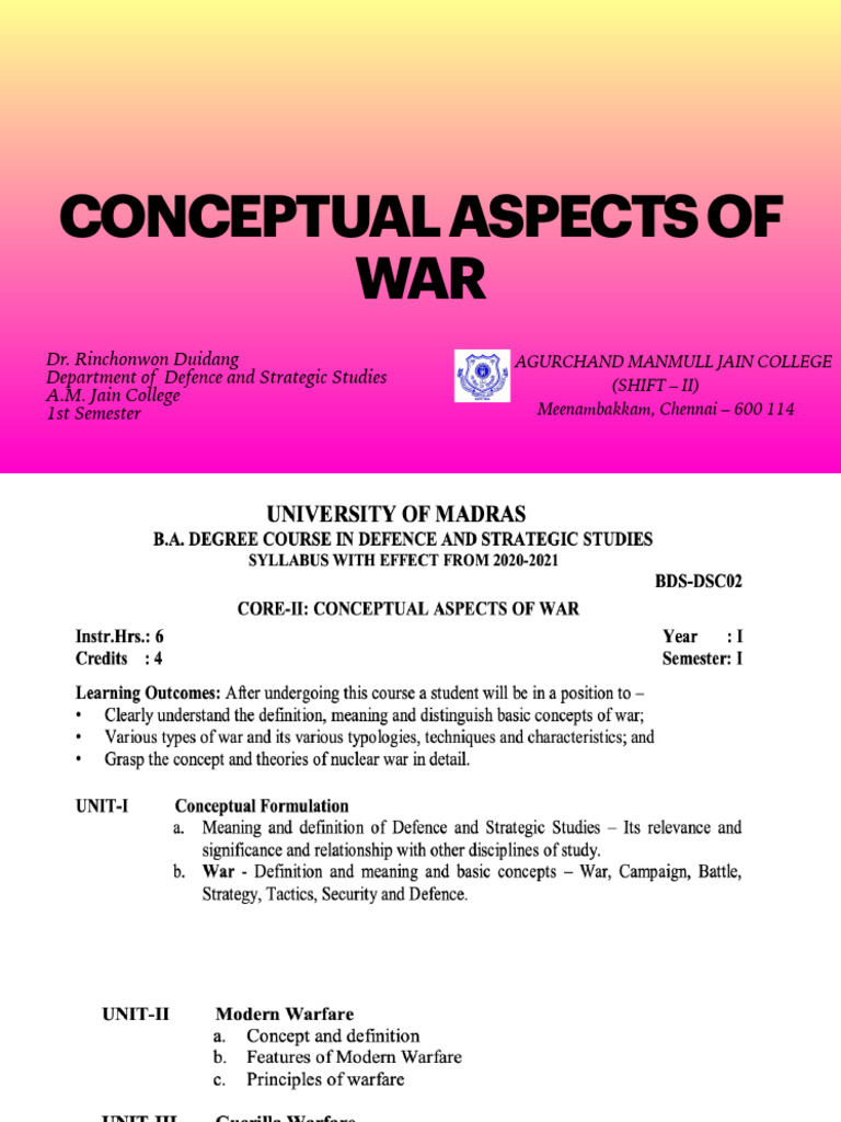 Conceptual Aspects of War Studies | PDF | Biological Warfare | Chemical ...