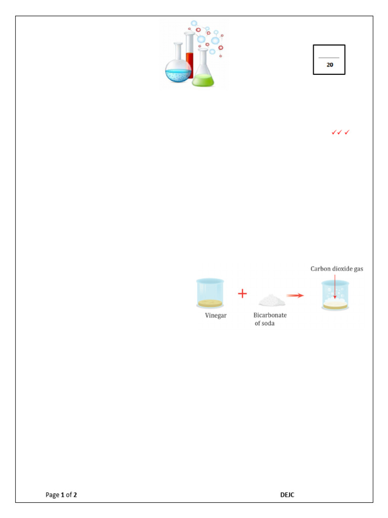 Vinegar and Bicarbonate Neutralization | PDF | Sodium Bicarbonate ...