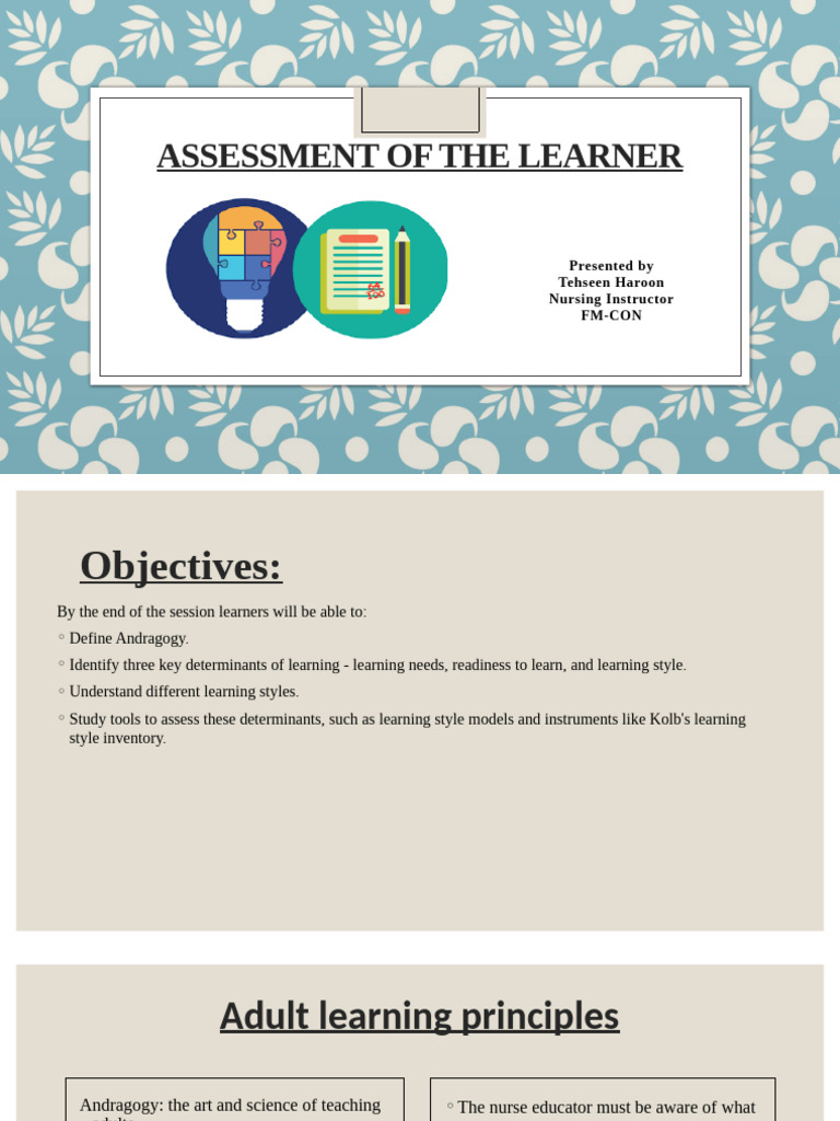 Unit 9 Teaching Learning Assessment of The Learner | PDF | Learning Styles | Learning