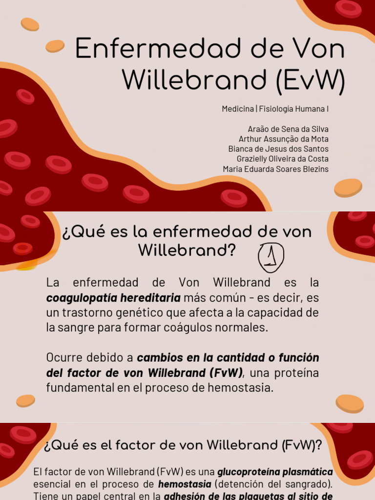 Enfermedad Von Willebrand | PDF | Plaqueta | Hemostasia