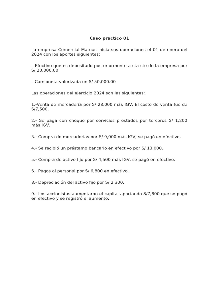 Caso Practico 01 | PDF