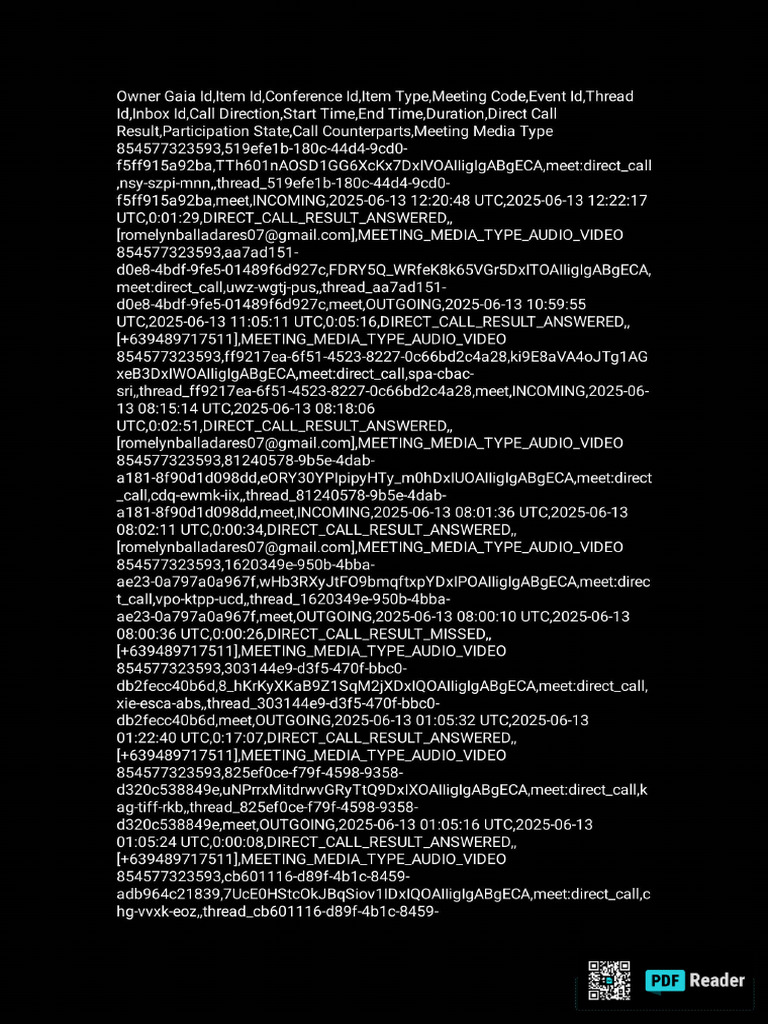 001 Cellphone Call History | PDF