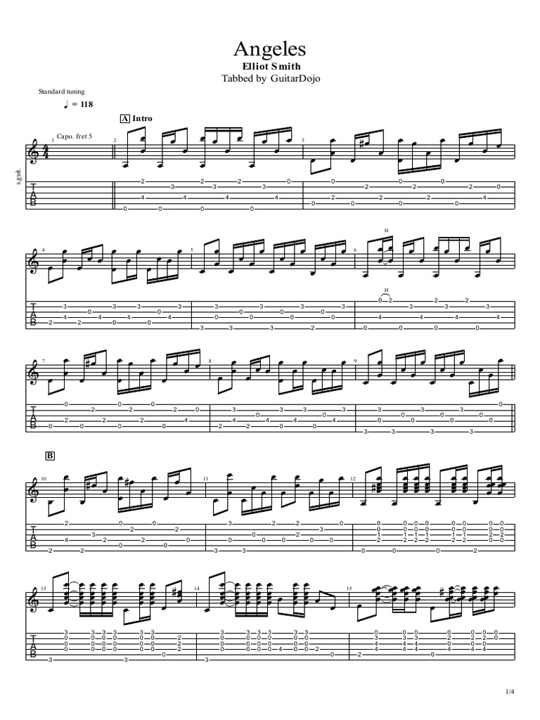Angeles - Elliot Smith - Tabs | PDF | European Musical Instruments ...