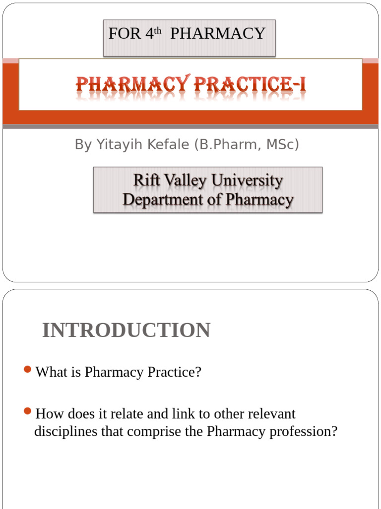 Introduction To PP | PDF | Pharmacy | Medical Prescription
